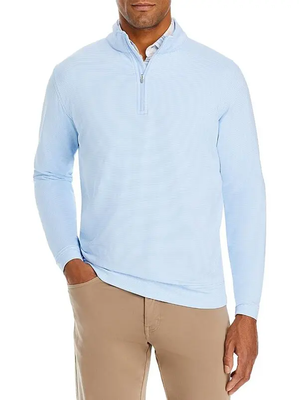 Peter Millar Crown Sport Perth Loop Quarter Zip Pullover - Light Cottage Blue