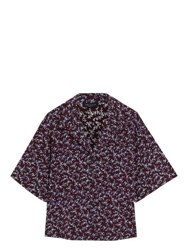Rag & Bone Reed Floral-print Shirt - Burgundy