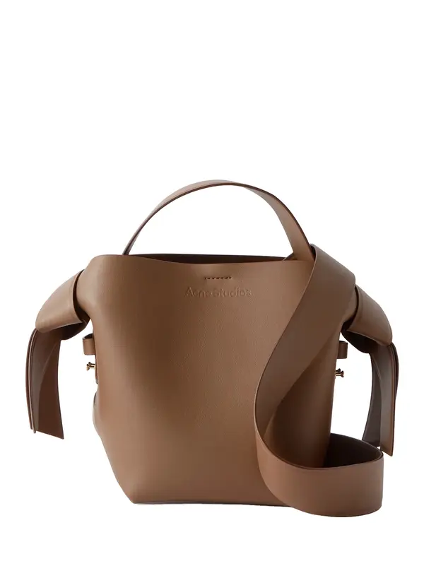 Acne Studios Musubi Mini Knotted Leather Shoulder Bag - Brown