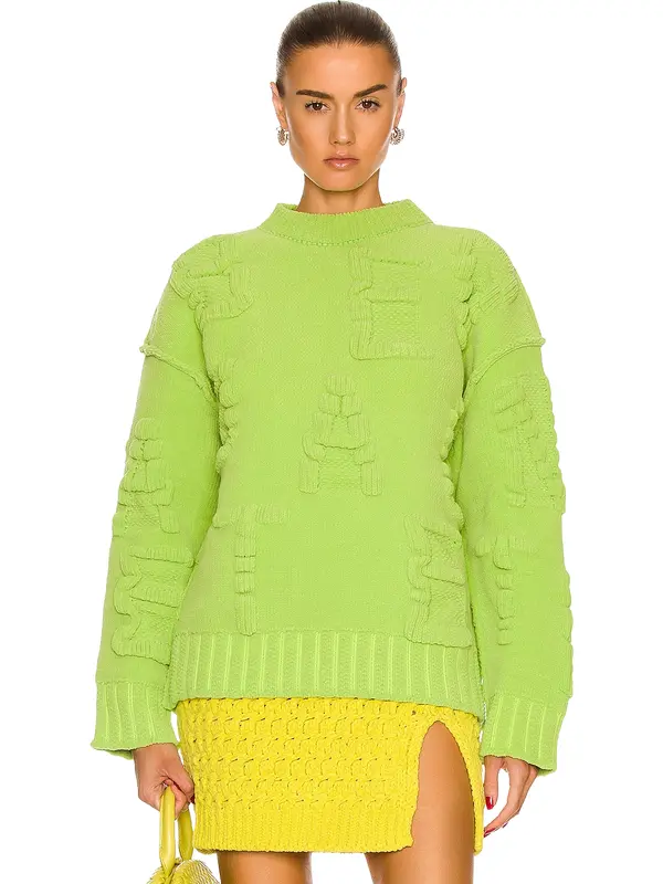 Bottega Veneta Alphabet Chenille Knit Sweater - Caterpillar
