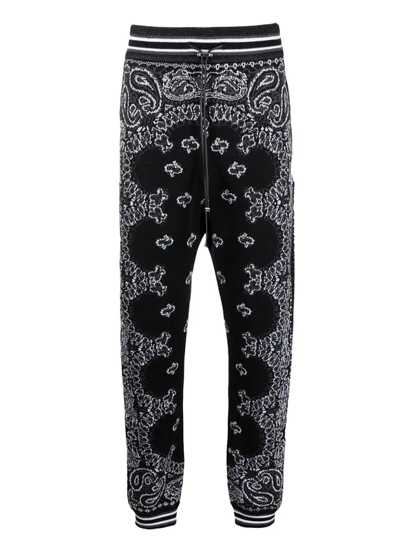 Amiri Bandana B-ball Jacquard Track Pants - Black