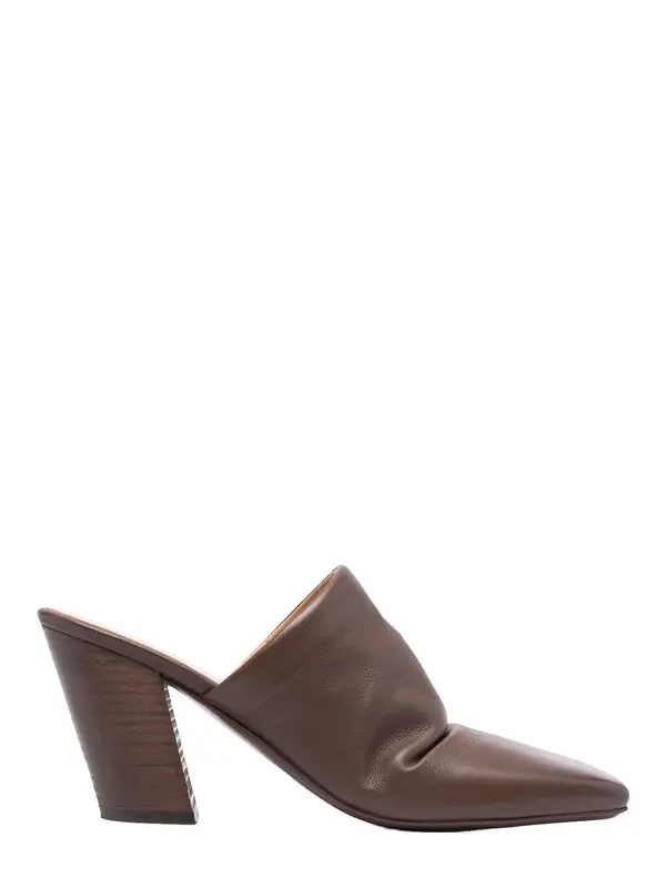 Marsèll Pinnettina 90mm Square-toe Mules - Brown