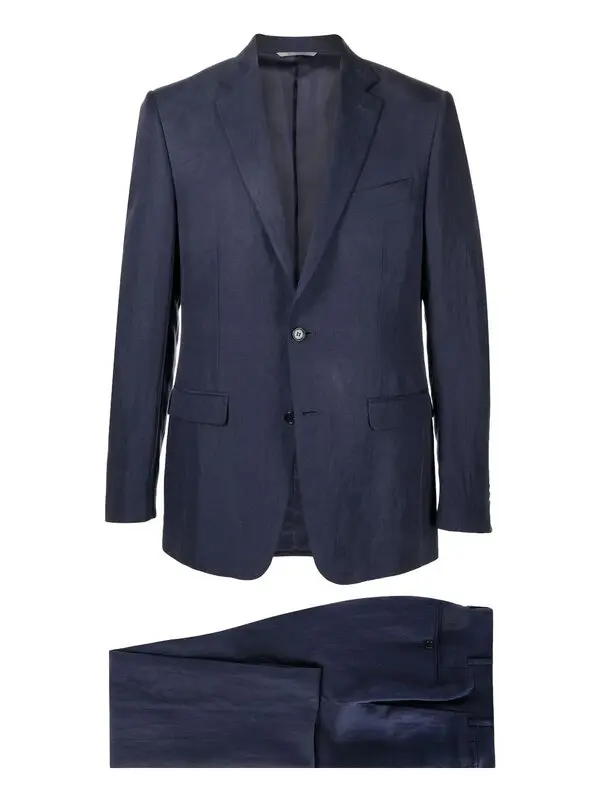 Canali Tailored Single-breasted Suit - Blue