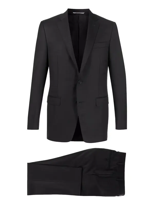 Canali Tailored Single-breasted Suit - Black