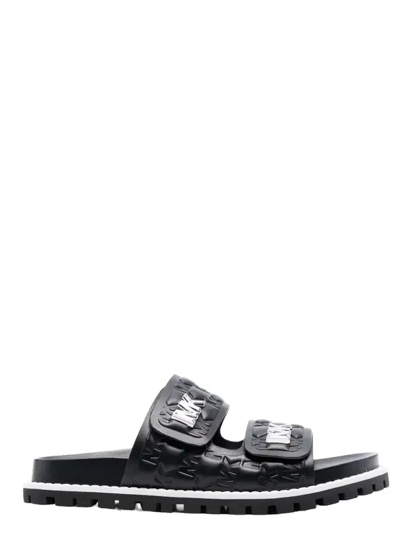 Michael Kors Stark Debossed-logo Sandals - Black