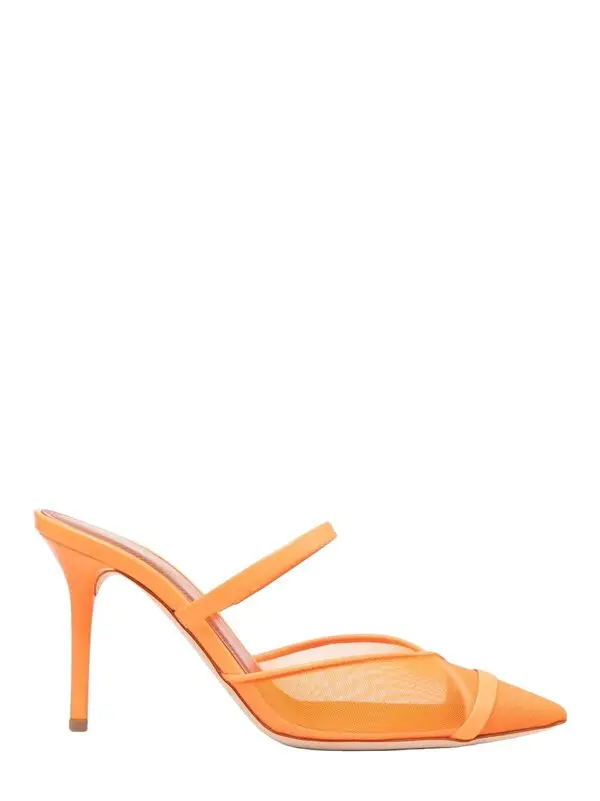 MALONE SOULIERS Mesh Pointed-toe Mules - Orange