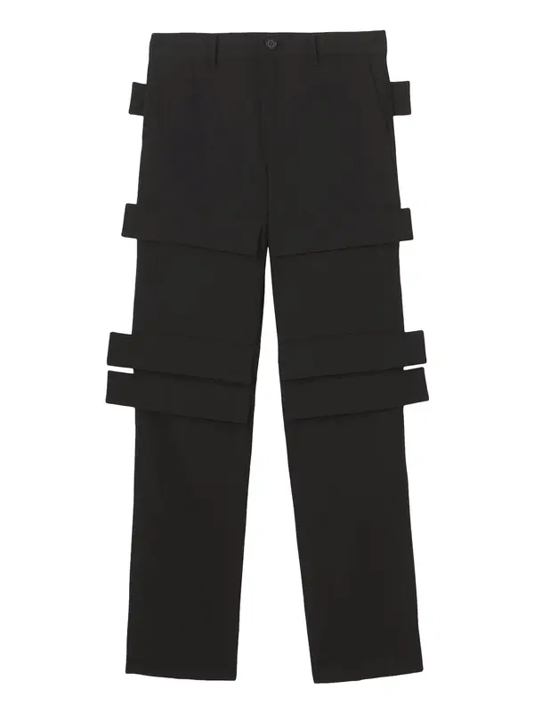 Burberry Panel-detail Cargo Trousers - Black