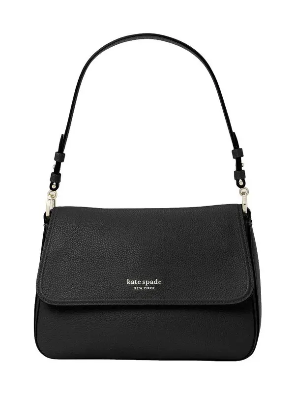 Kate Spade New York Hudson Leather Shoulder Bag - Black
