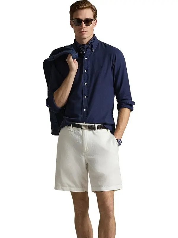 Ralph Lauren Classic Fit 8.5-inch Linen-cotton Short - Deckwash White