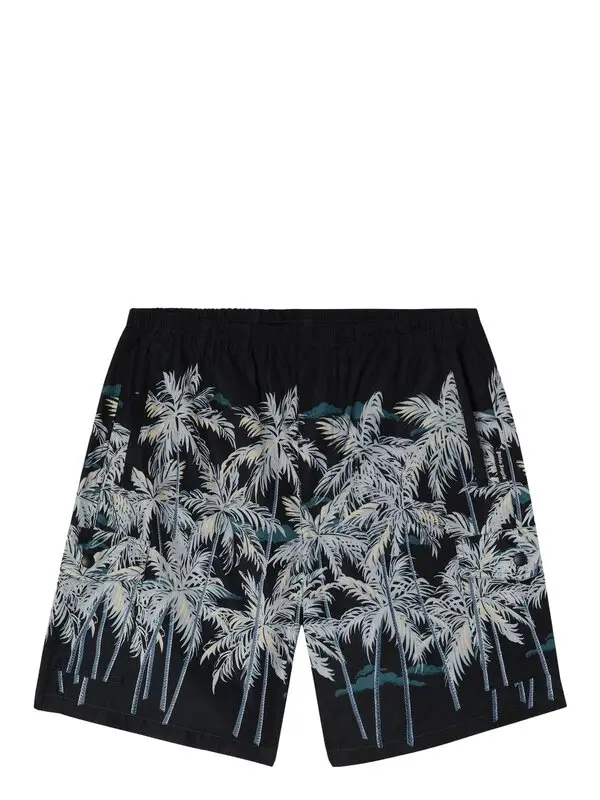 Palm Angels Palm-print Swimming Shorts - Black