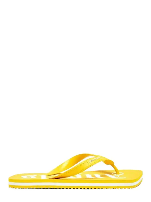 Palm Angels Logo-print Flip Flops - Yellow