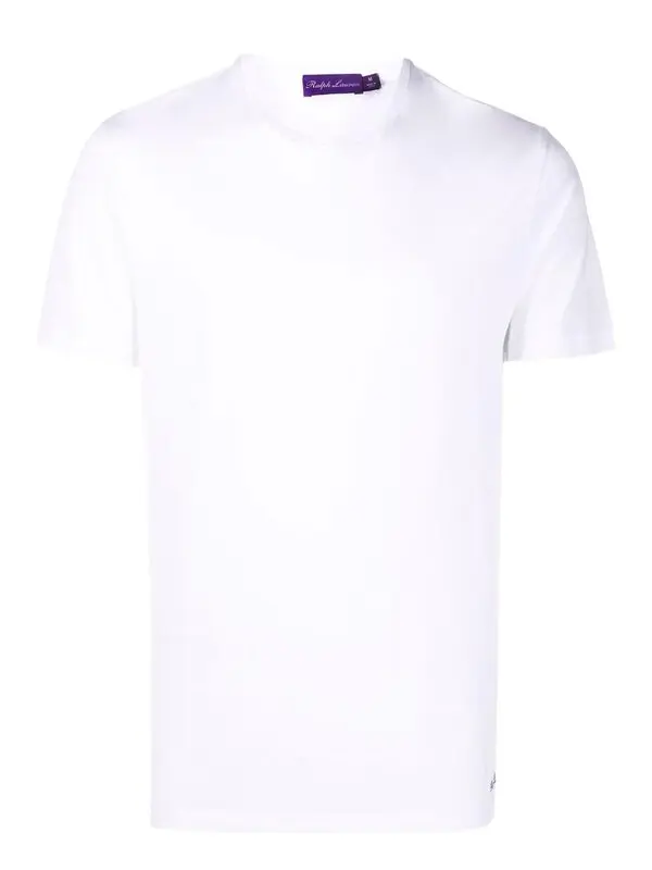 Ralph Lauren Purple Label Embroidered Logo T-shirt - White