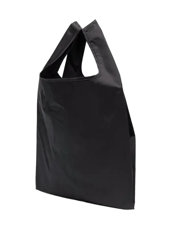 Comme Des Garçons Set Of Three Slogan Print Tote Bags - Black