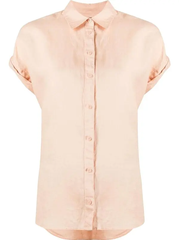 Ralph Lauren Rolled-cuffs Linen Shirt - Pink
