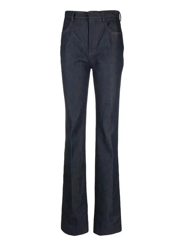 Saint Laurent High-waisted Bootcut Jeans - Blue
