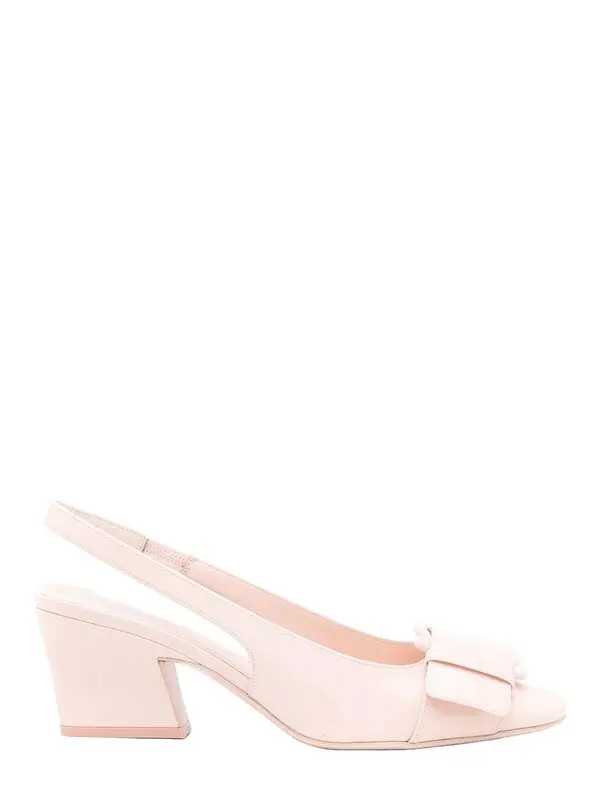 FERRAGAMO Bow-detail Leather Pumps - Neutrals