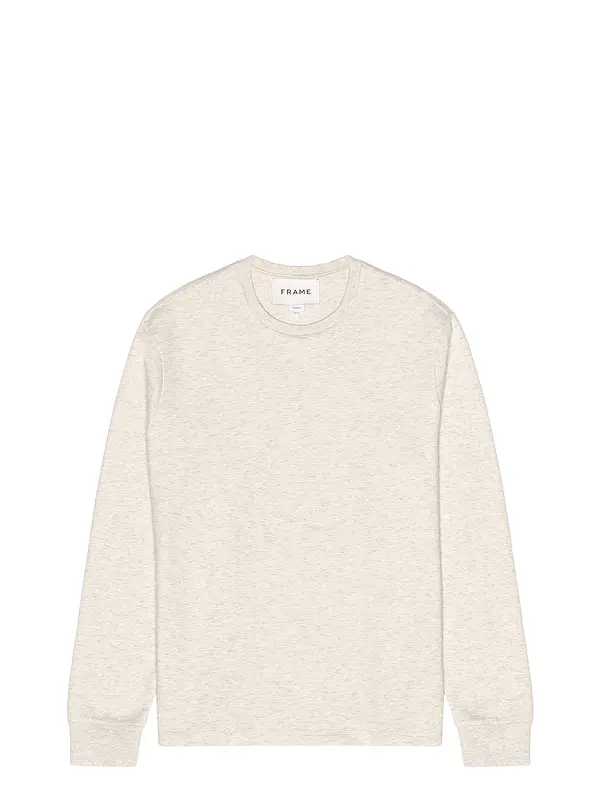 FRAME Longsleeve Duofold Crew - Oatmeal Heather
