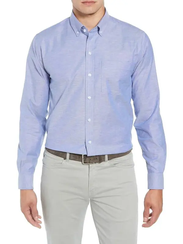 Cutter & Buck Cotton Blend Oxford Shirt - French Blue