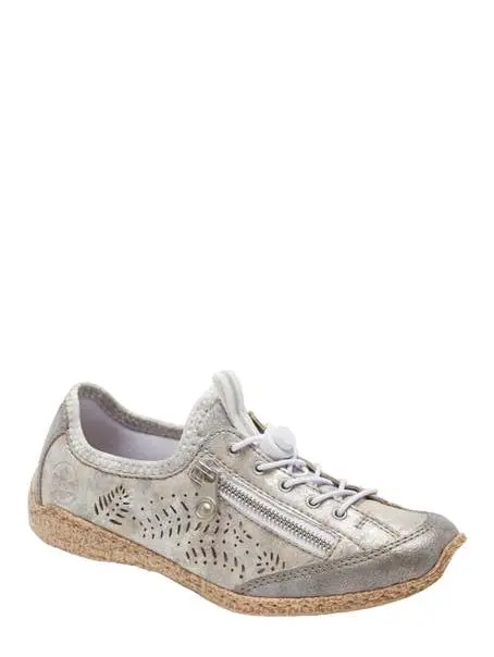 RIEKER Antistress Nikita K6 Sneaker - Grey Silver Rose Metallic