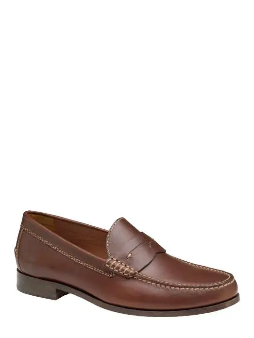 Johnston & Murphy Baldwin Penny Loafer - Brandy American Full Grain