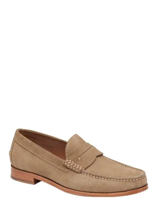 Johnston & Murphy Baldwin Penny Loafer - Taupe English Suede