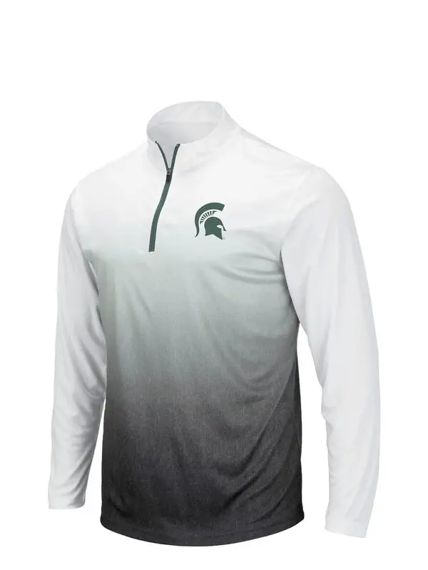 COLOSSEUM Michigan State Spartans Quarter-zip Jacket - Gray