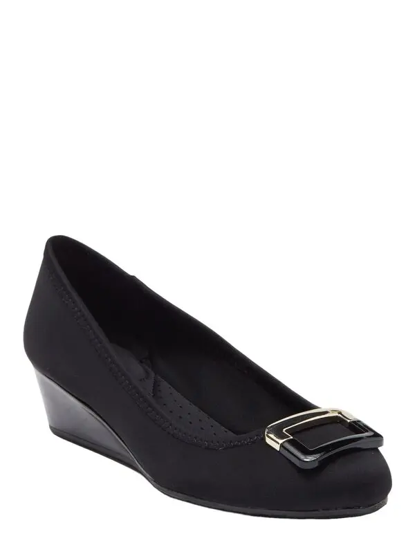 Bandolino Buckle Embellished Wedge Pumps - Xbl15