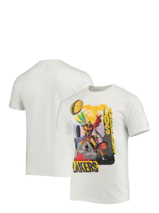 NBA X MCFLYY Los Angeles Lakers Identify Artist Series T-shirt - White