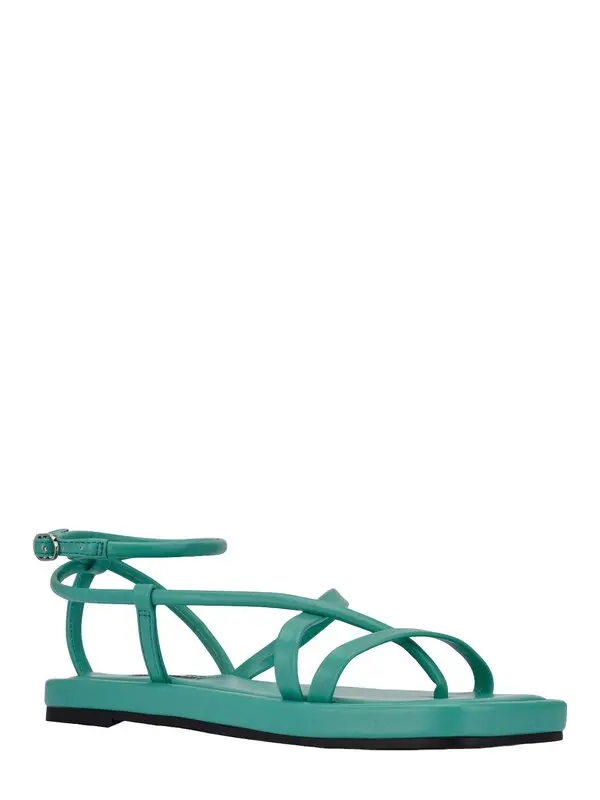 Nine West Waren Strappy Sandals - Cyan Green