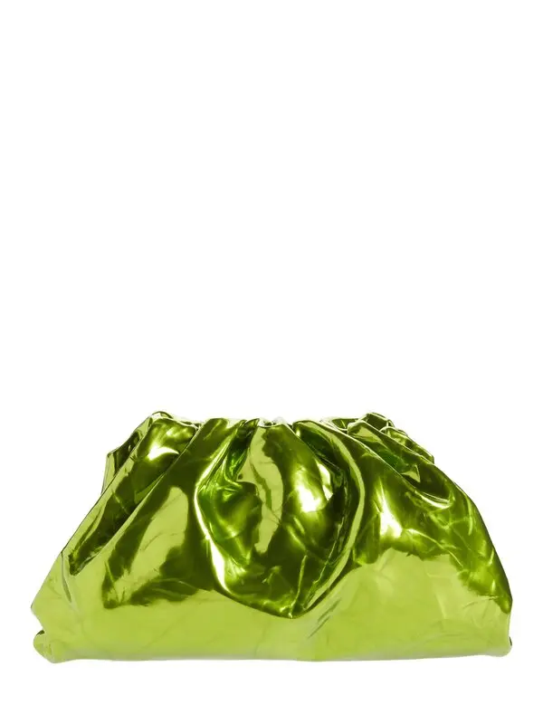Bottega Veneta Teen Pouch Leather Clutch - Chlorophyll-silver