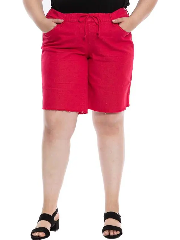 SLINK JEANS Easy Fit Shorts - Rose Red