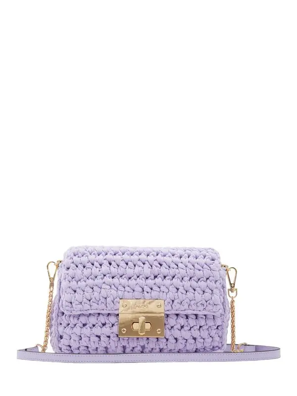 Aldo Crocheted Crossbody Bag - Light Purple