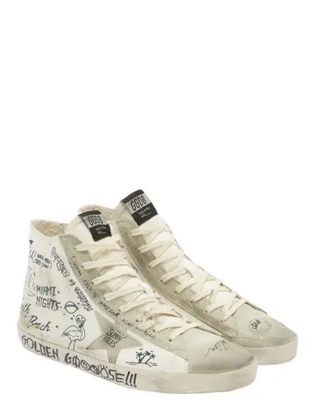 GOLDEN GOOSE Francy Leather High-top Sneaker - White/ice/black