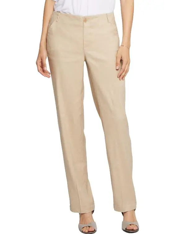 NYDJ Marilyn Linen Blend Trousers - Feather