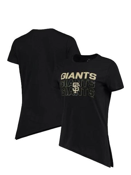 LEVELWEAR San Francisco Giants Birch Delta Asymmetrical T-shirt - Black