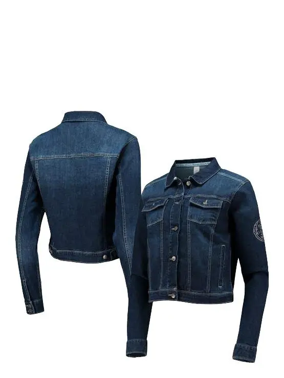 LUSSO Dallas Mavericks Georgie Swarovski Crystal Embellished Denim Jacket - Blue