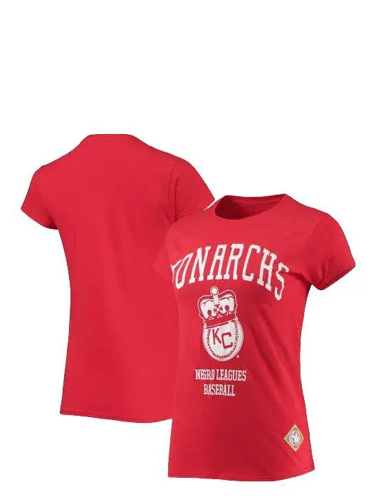 STITCHES Kansas City Monarchs Negro League Logo T-shirt - Red