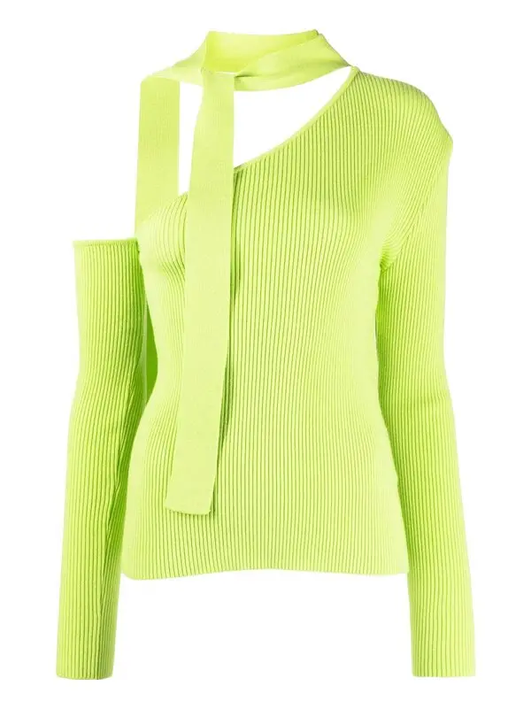 Andersson Bell Conny Scar Neck Knit Top - Green