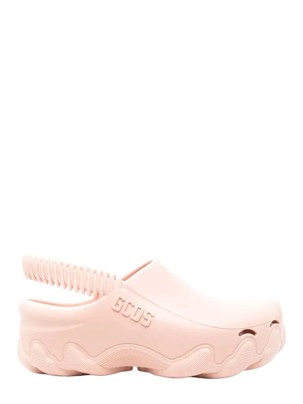 Gcds Ibex Logo-embossed Slingback Clogs - Pink