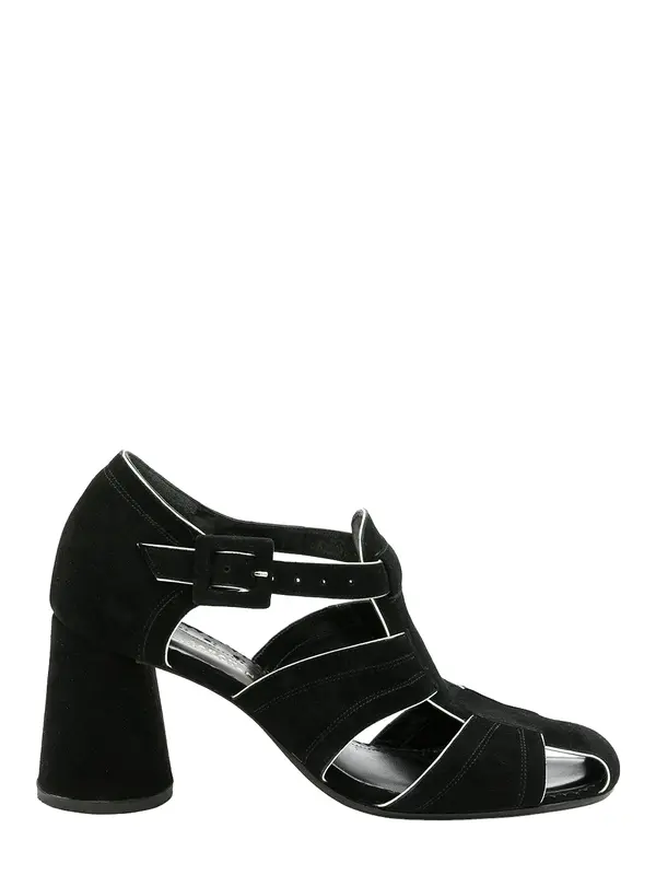 STUDIO CHOFAKIAN Austin 70mm Cut-out Sandals - Black