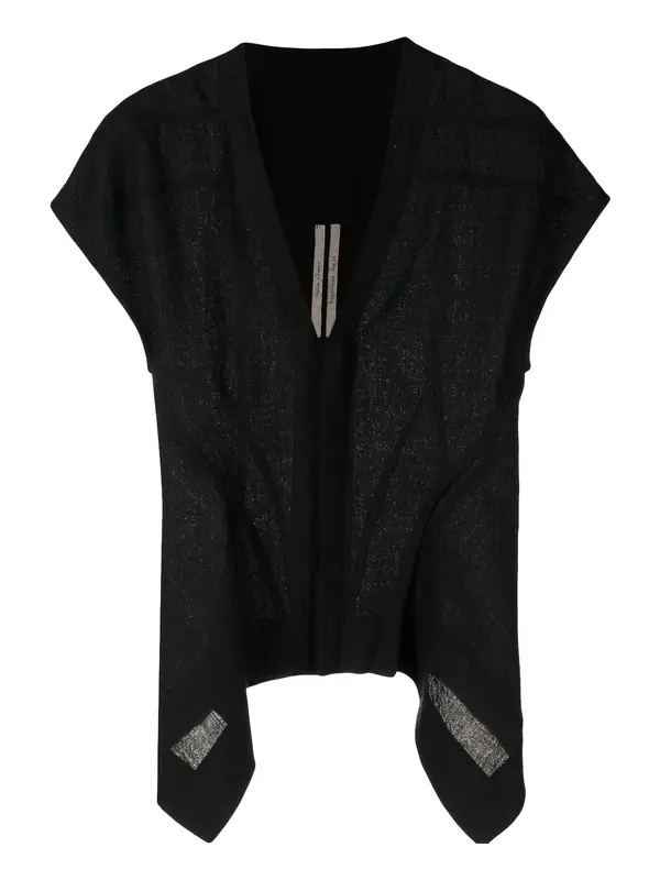 Rick Owens Naska V-neck Vest - Black