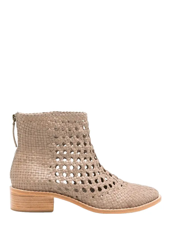 STUDIO CHOFAKIAN Teca Perforated Boots - Neutrals