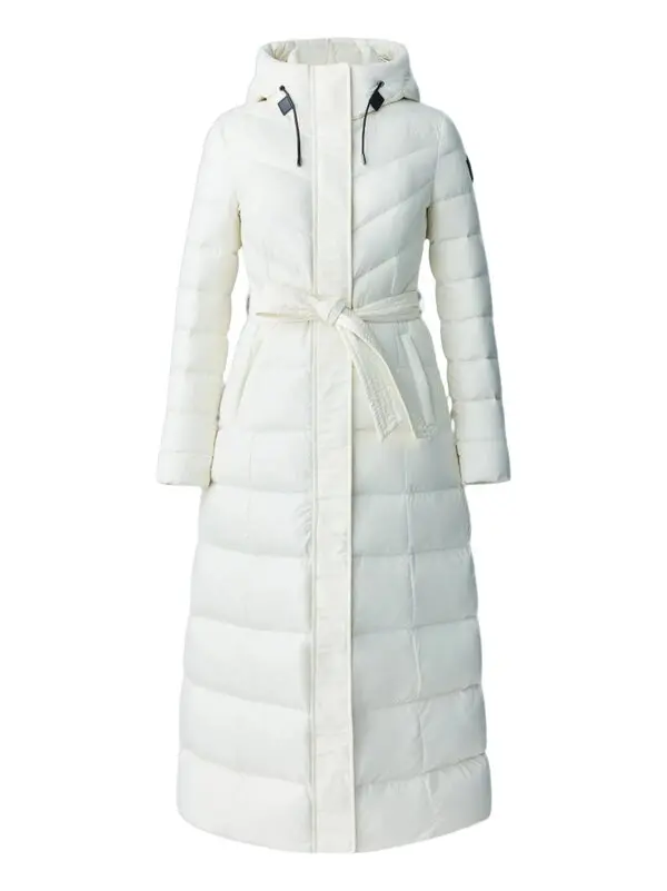 Mackage Calina Lustrous Down Maxi Coat - Cream