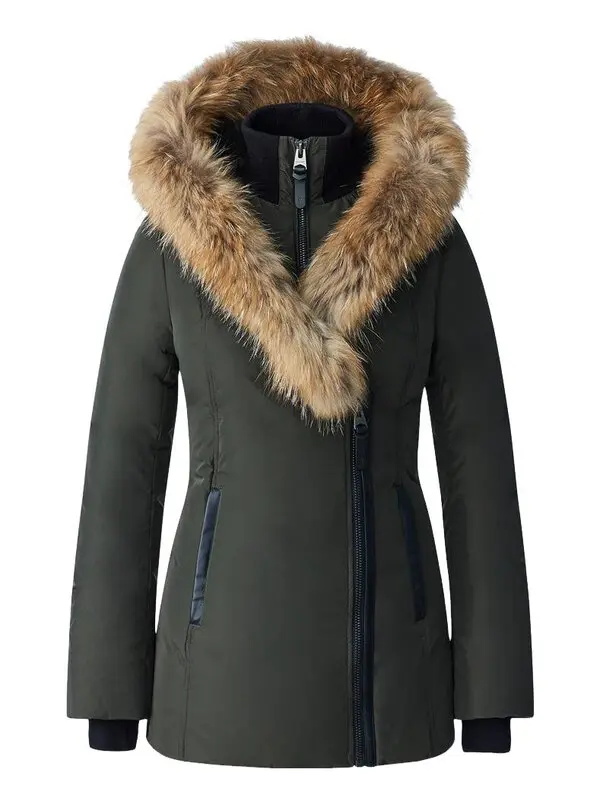 Mackage Adali Down Coat With Fur Collar - Army