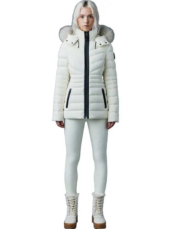 Mackage Patsy-bx Down Jacket With Fur Trim - Cream