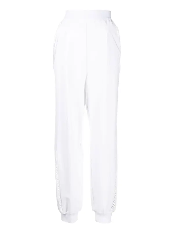 Alberta Ferretti Cut-out Detail Track Pants - White