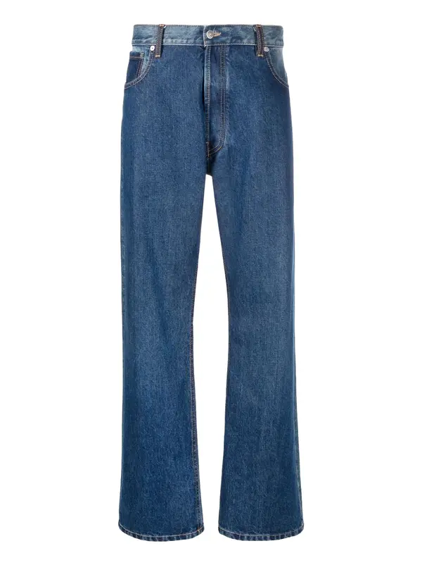 MAISON MARGIELA Two-tone Oversize Jeans - Blue