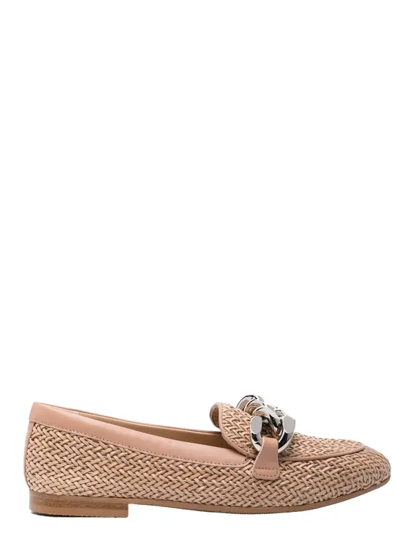 Casadei Chain-link Woven Loafers - Neutrals