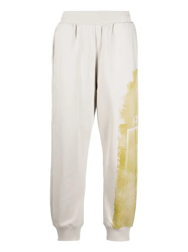 A-COLD-WALL* Graphic-print Cotton Joggers - Neutrals