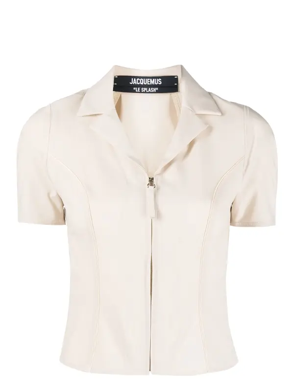 Jacquemus Tangelo Zip-up Shirt - Neutrals